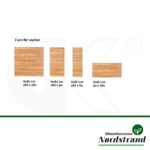 Rhombus-Zaunelement Nordstrand, heimische Lärche - GK Fachmarkt Shop