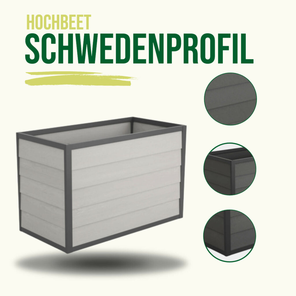 Hochbeet Schwedenprofil, WPC & BPC - GK Fachmarkt Shop